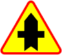 Crossroads regulated by signs - Driving license manual